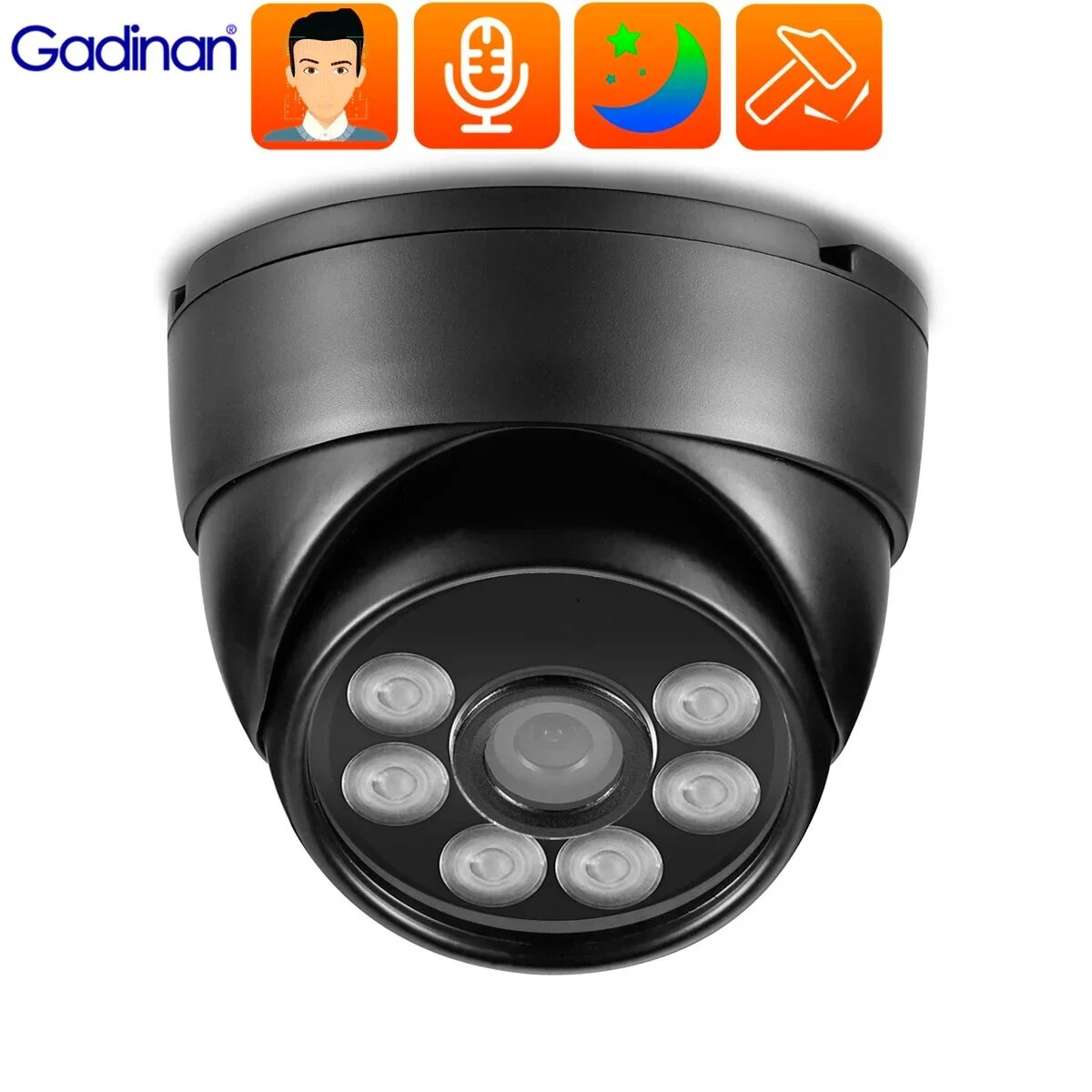 Gadinan 8MP IP-камера для умного дома 2.8mm, DC 12V 8MP NO POE