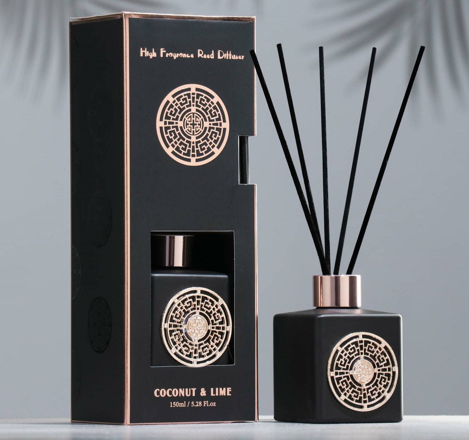 Ароматический диффузор "Coconut and Lime", кокос и лайм, натуральный, ручной, для ванной, 150мл