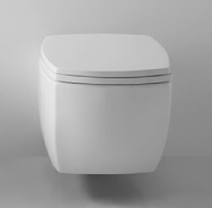 Agape 750 Унитаз подвесной 35.5х57.5х30см, безободковый, белый матовый CER0750ZP (без сиденья)