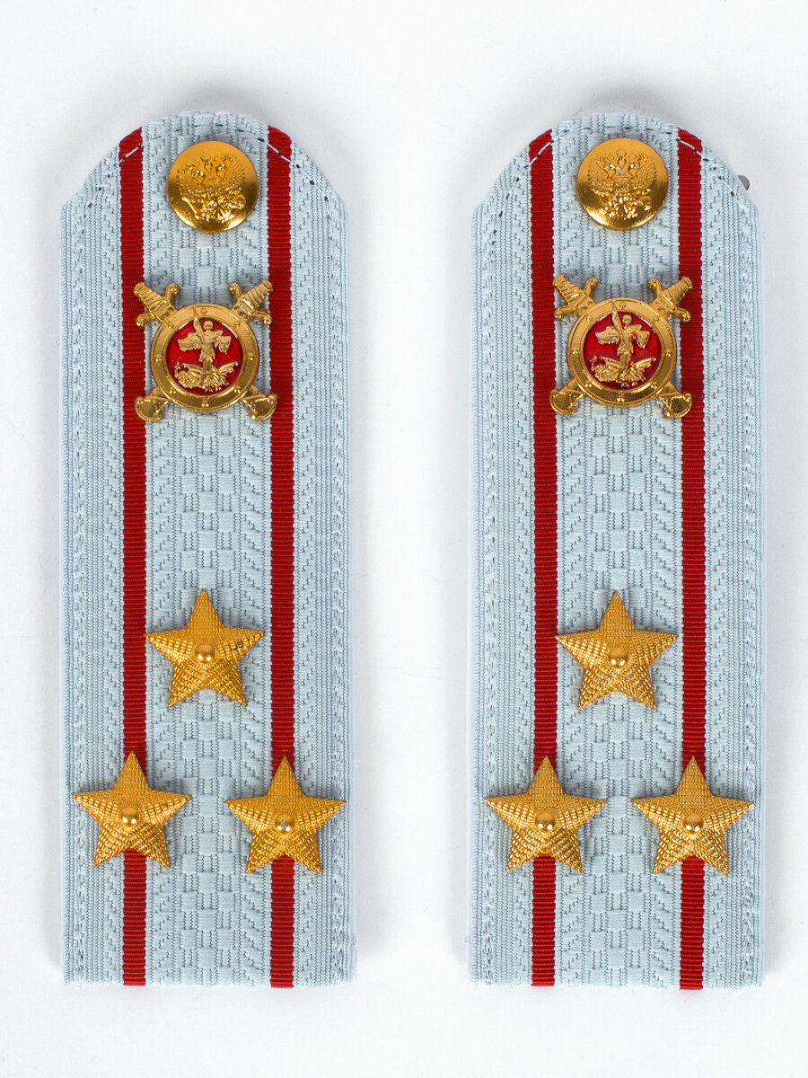 Погоны Полиции на рубашку голубые Пластик Звание Полковник