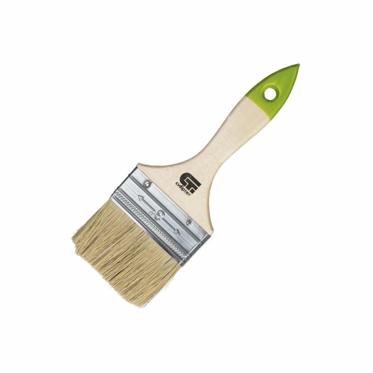 Кисть малярная плоская Сибртех, из натуральной щетины, 75мм