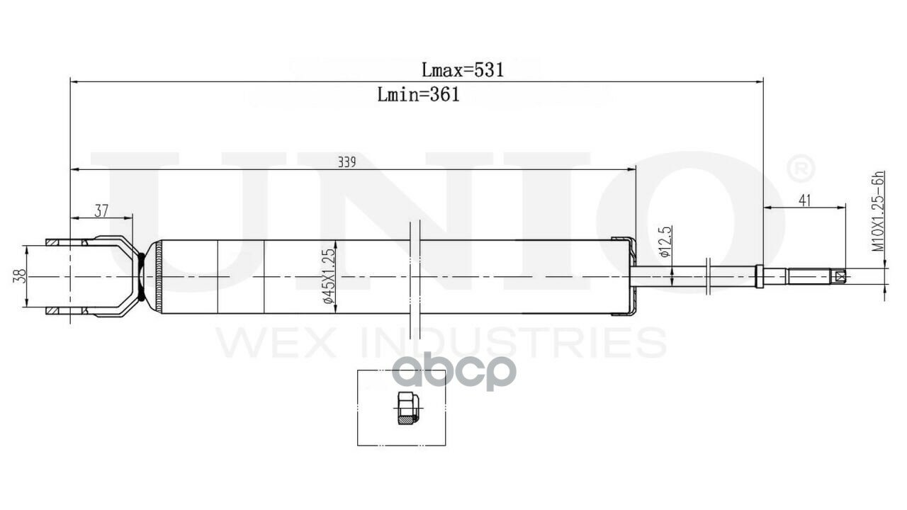 Амортизатор Kia/Hyundai Ceed/I30 06- Газ. задн. UNIO арт. SAB10429