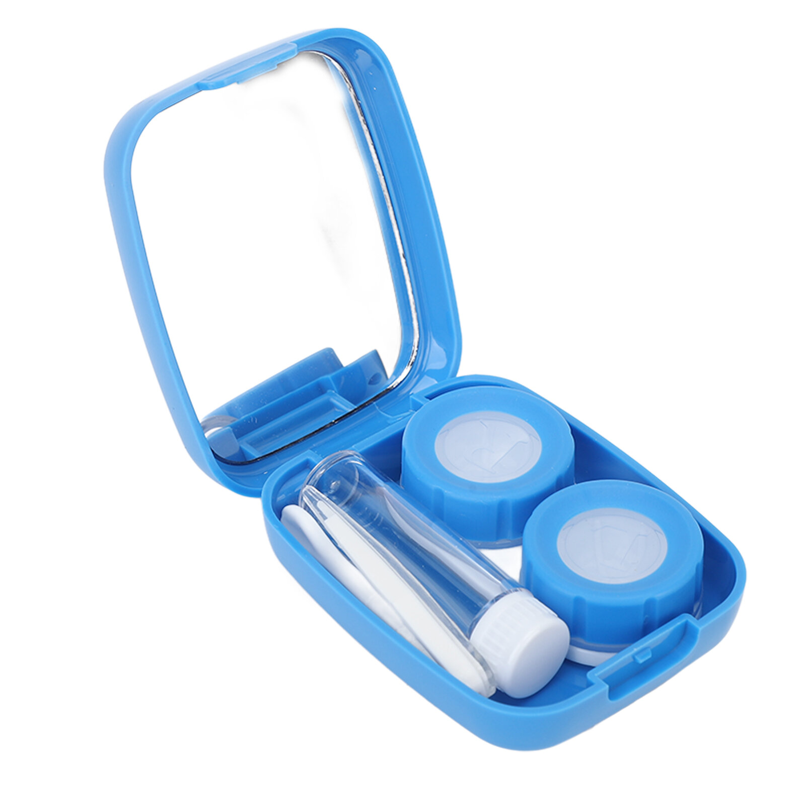 Портативная коробка для контактных линз, комплект, милая маленькая утка, портативный футляр для контактных линз, пылезащитный футляр для контактных линз, дорожный для женщин, синий