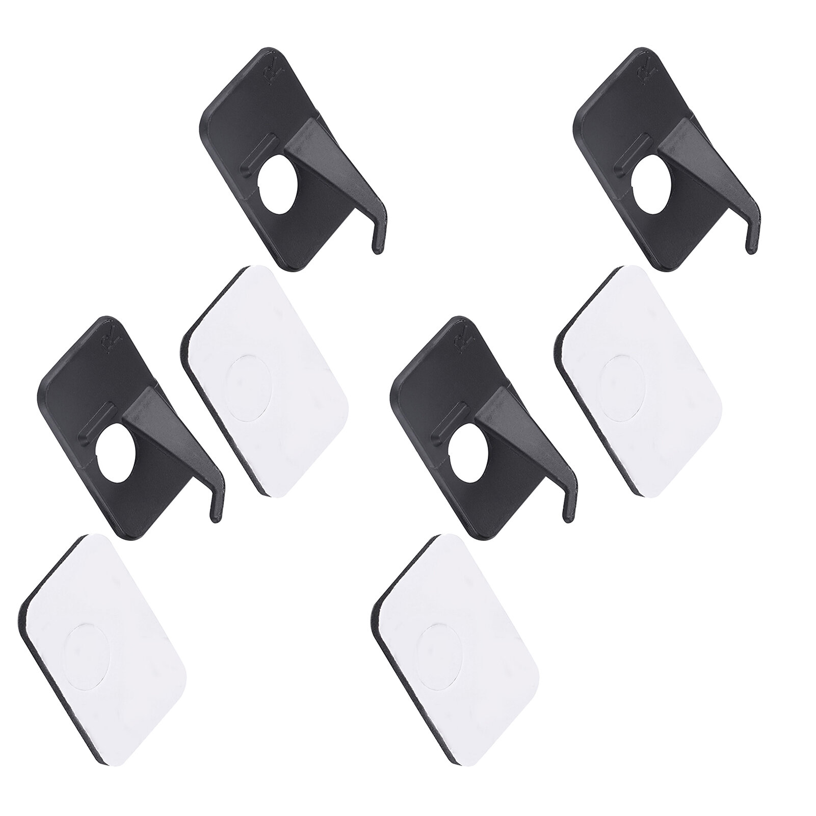 4 комплекта Стойка для стрел Лук рекурсивный Пластик Правая рука Оборудование для охоты Черный Размер 3.5x2x1.3 см Вес 11 г