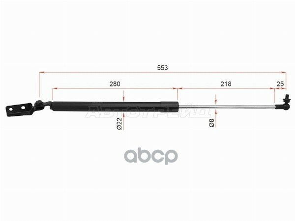 Амортизатор крышки багажника Subaru Forester 02-08 (Справа) Sat арт. ST-63269SA000