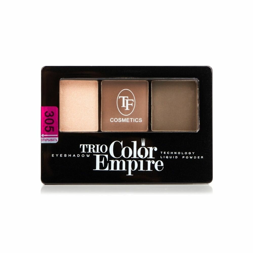 Тени для век TF Cosmetics "Trio Color Empire", трехцветные, тон 305, Розовая дымка