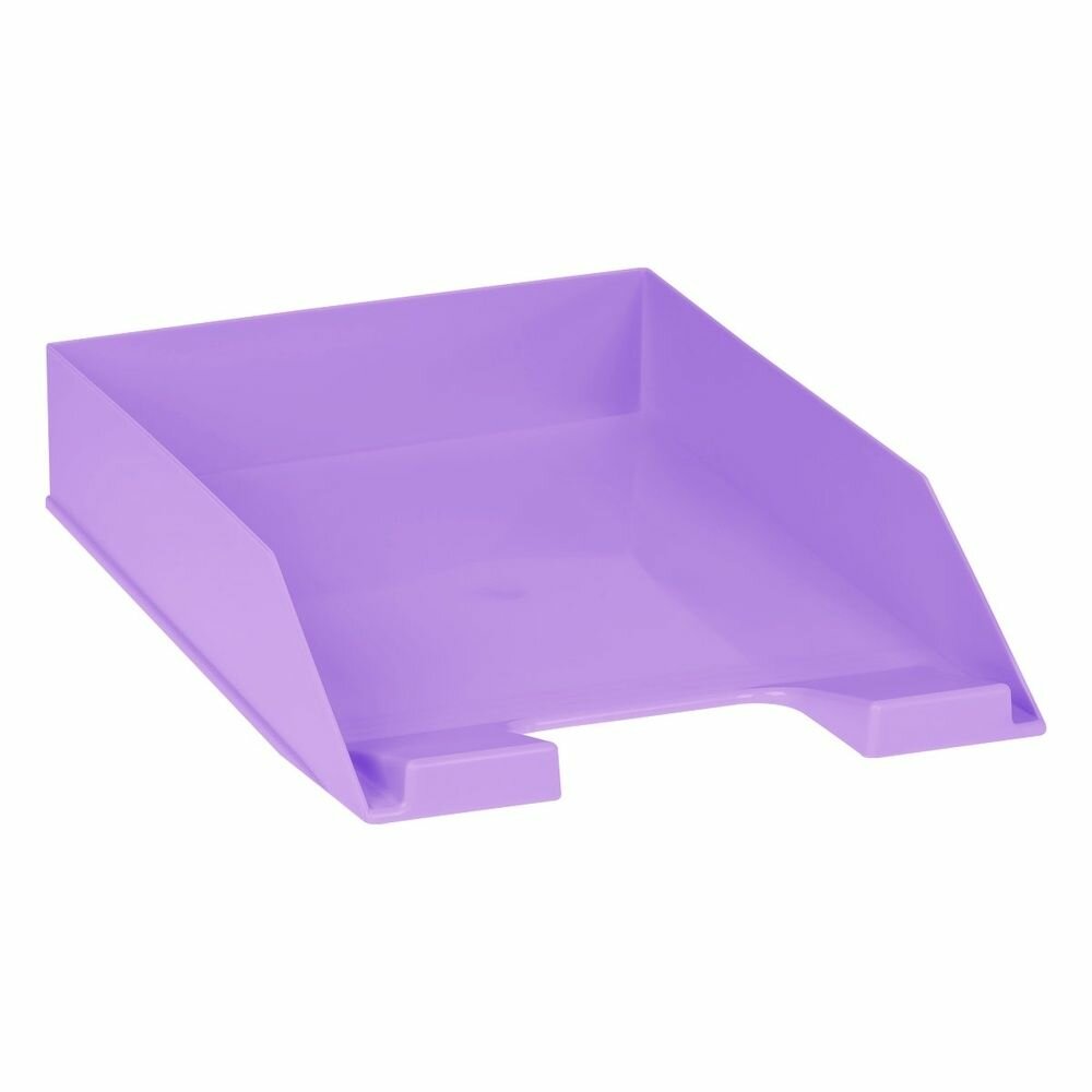 Лоток для бумаг СТАММ горизонтальный "Фаворит", фиолетовый (ЛТГ-31281)