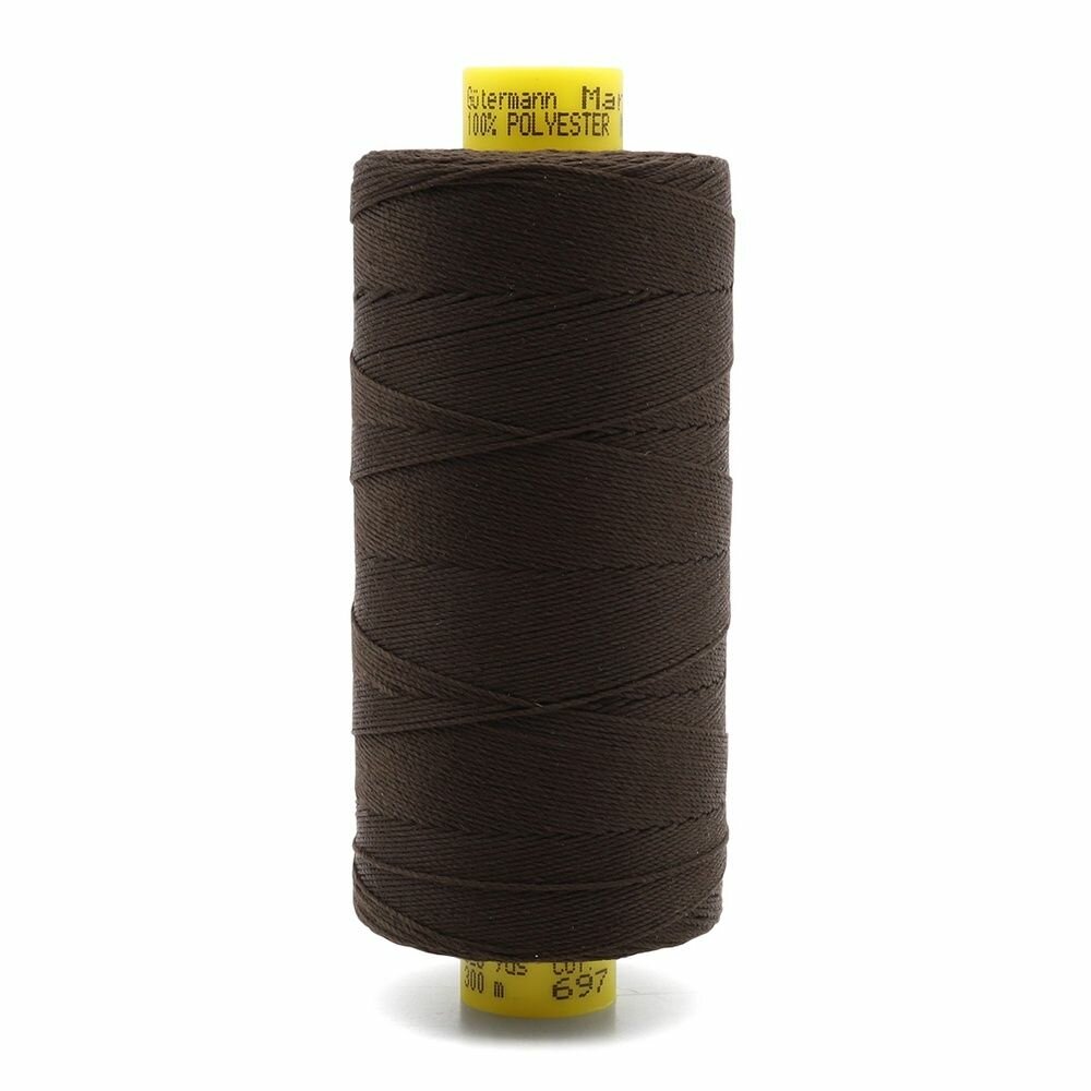 Швейные нитки Gutermann Mara 30/300 м для отстрочки, цвет 697 венге, 10 шт (702404)