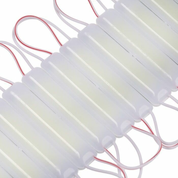 Светодиодные модули КНР SMD5730, 2,4 Вт, COB, 220 Lm, линза 160 град, IP65, 6500K, 12V, белые, 20 шт