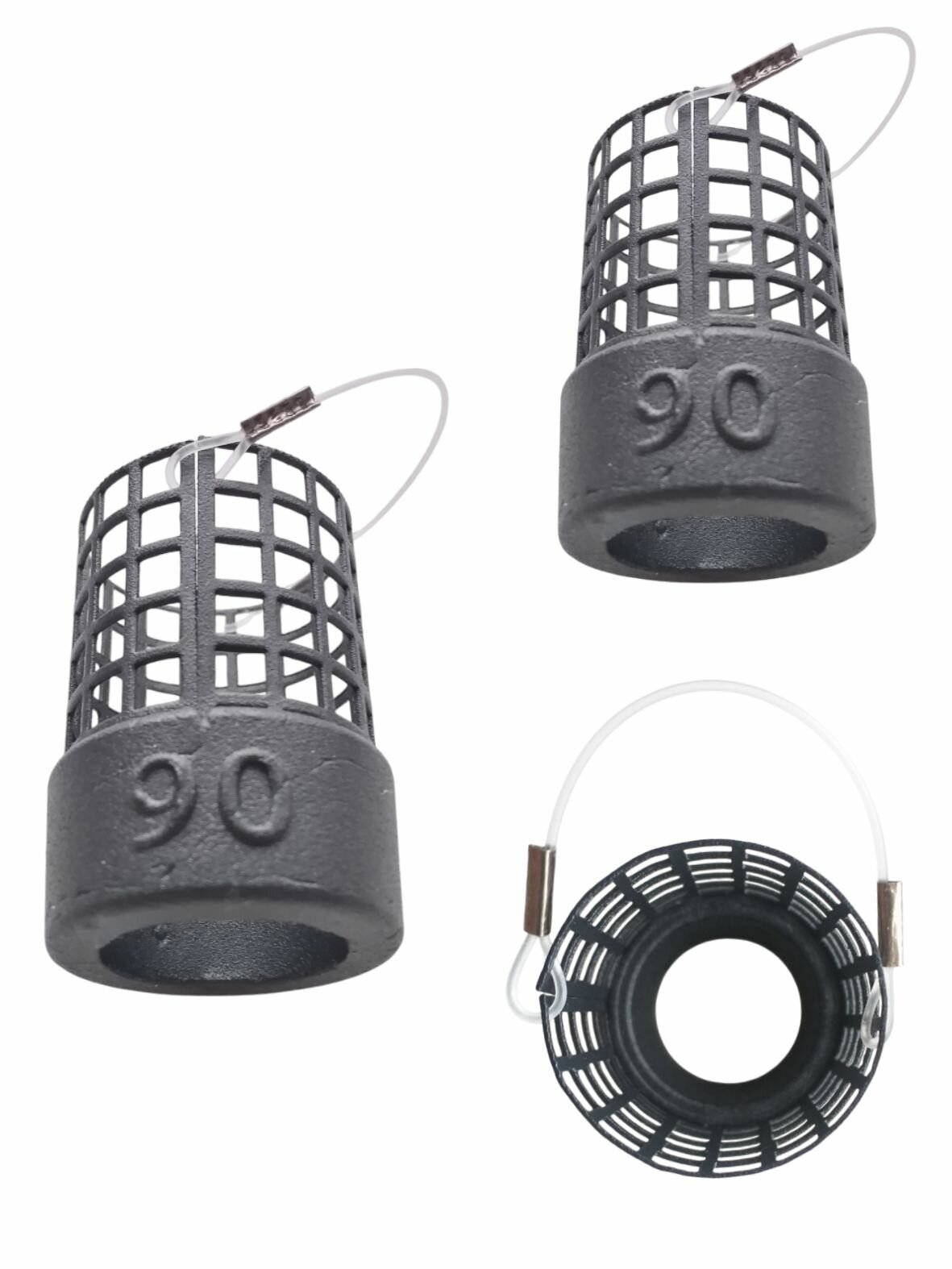 3 ШТ. Кормушка фидерная Дюза черная 90гр. для реки с умеренным или сильным течением