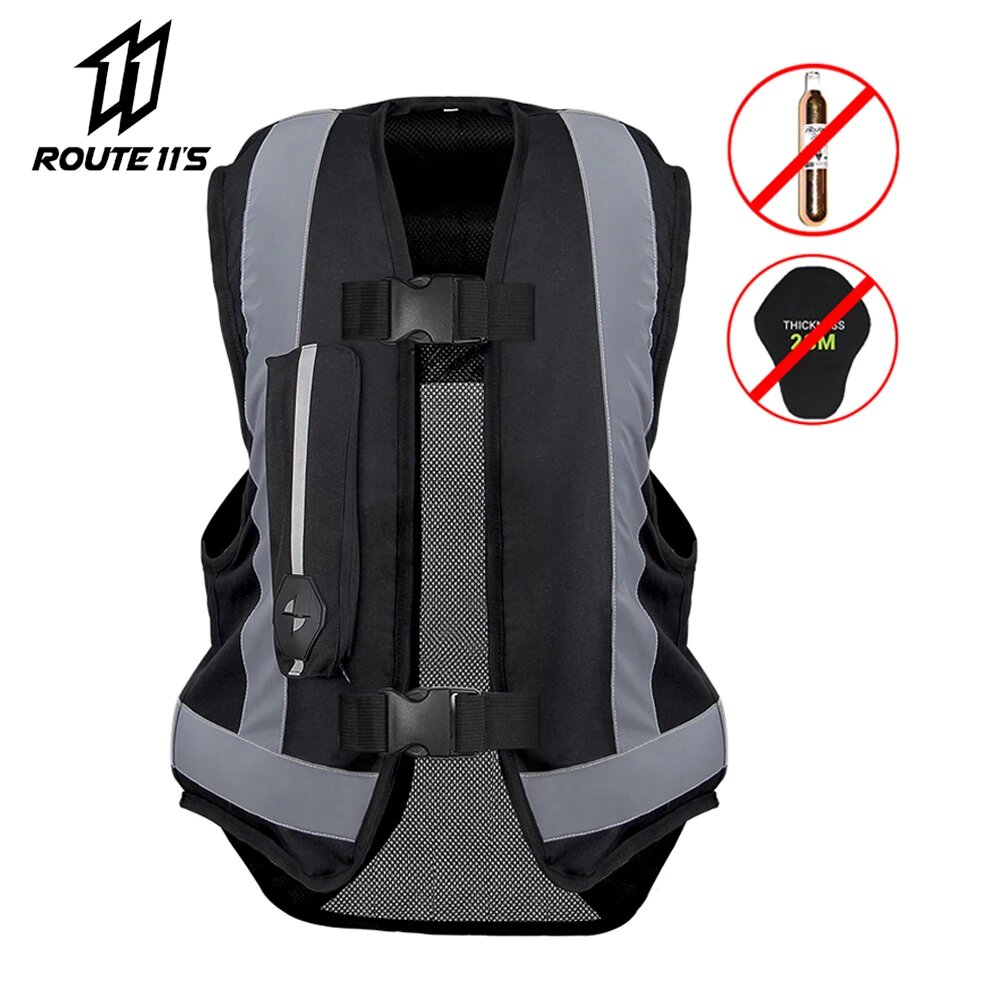 Мото жилет с подушкой безопасности Route 11'S, черный, XXL, HQ-1-2-Black