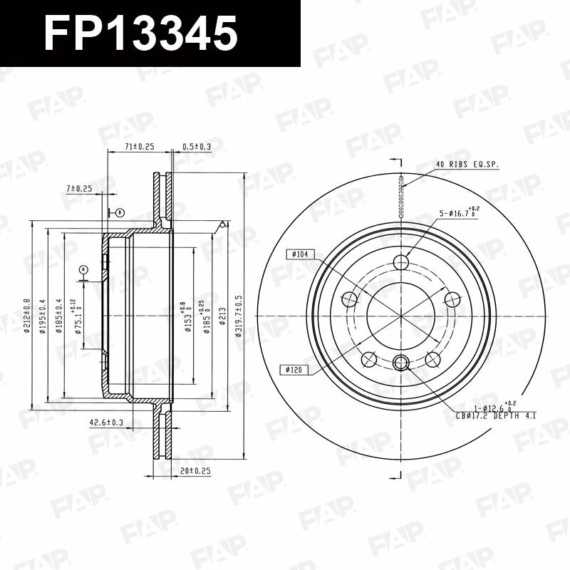Диск тормозной задний Bmw X5 X6, Бмв X5 X6; 34216771970