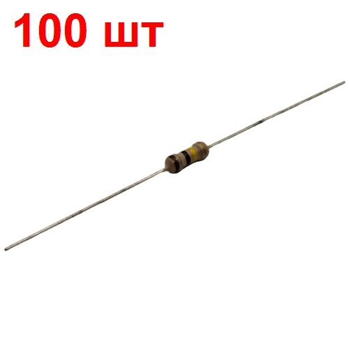 Резистор CF-25J 100K 100 шт. 100кОм 0,25Вт 5% угольный