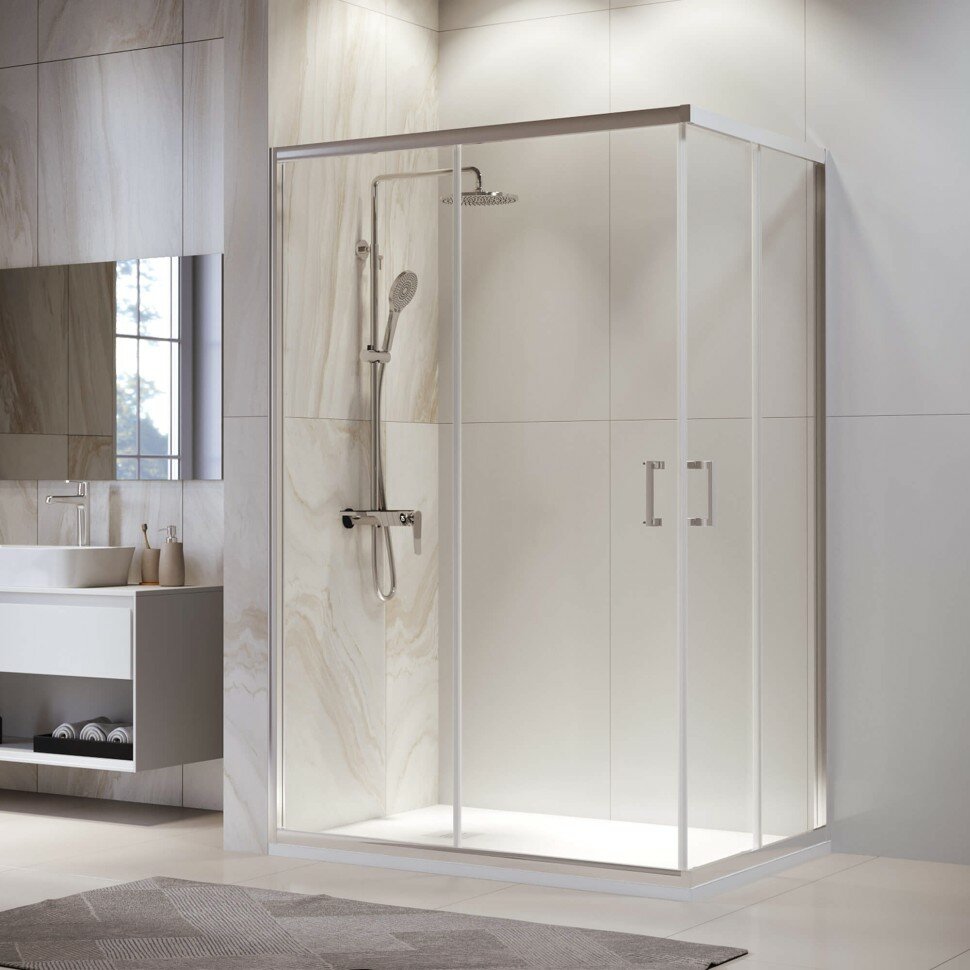 Душевой уголок RGW Passage PA-246, прозрачные, раздвижные двери, 80x120 см