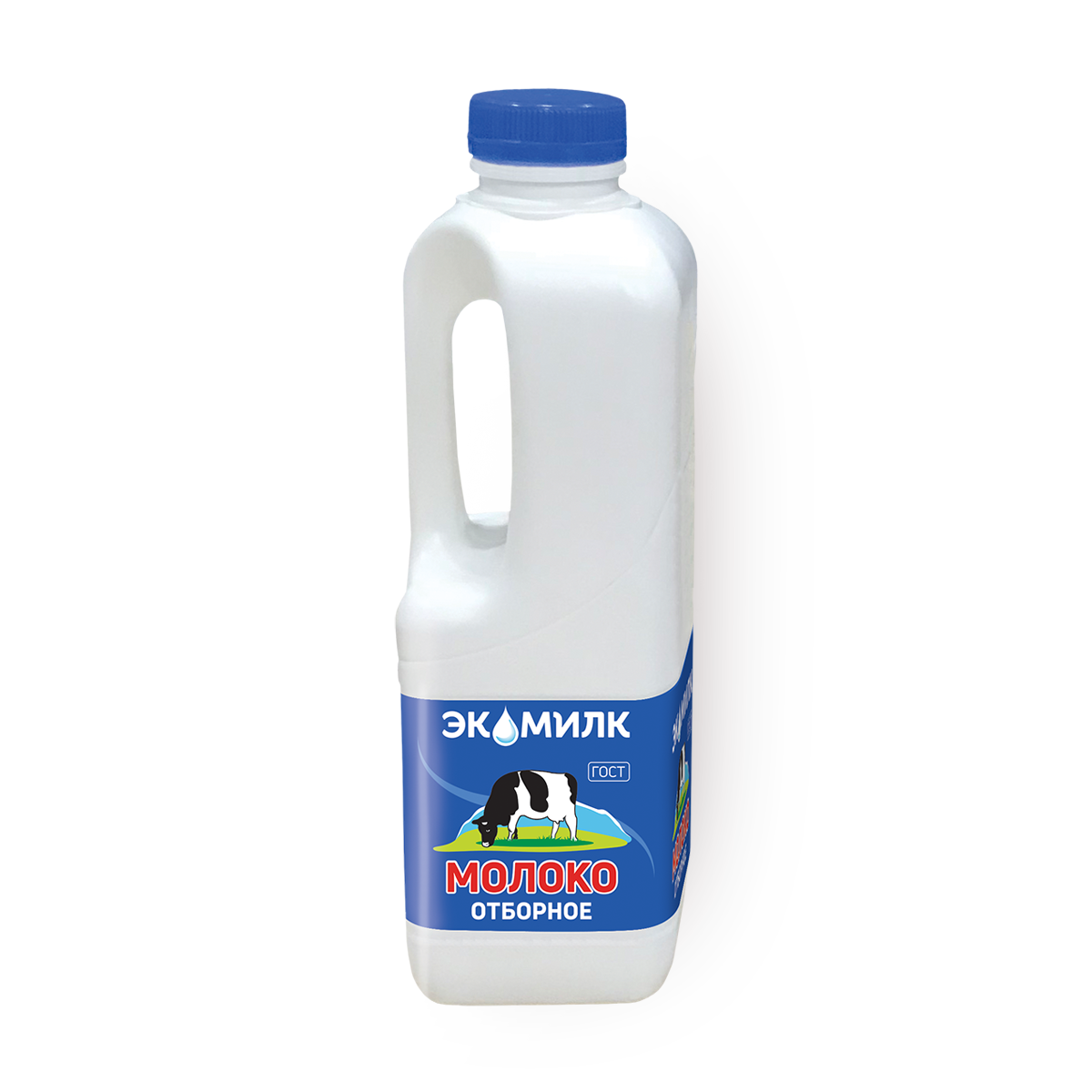 Молоко Экомилк, отборное, пастеризованное, 3,6-4,5% жирности, 0,9 л