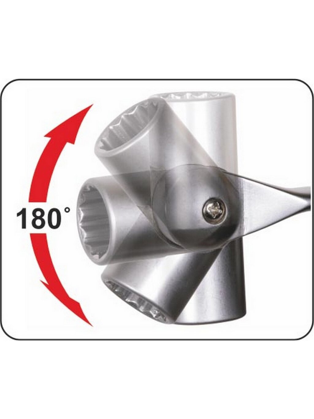 Ключ рожково-накидной трещоточный шарнирный (10) "АвтоDело" (арт. 30510)