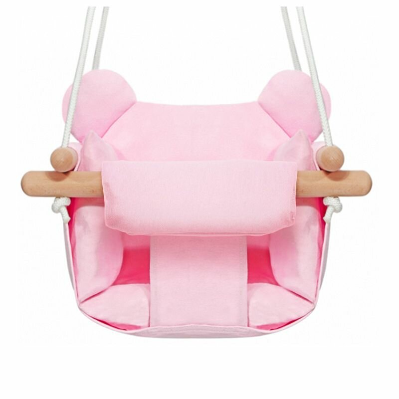 Детские качели, для детей 6 - 36 месяцев, максимальная нагрузка 60кг, розовые