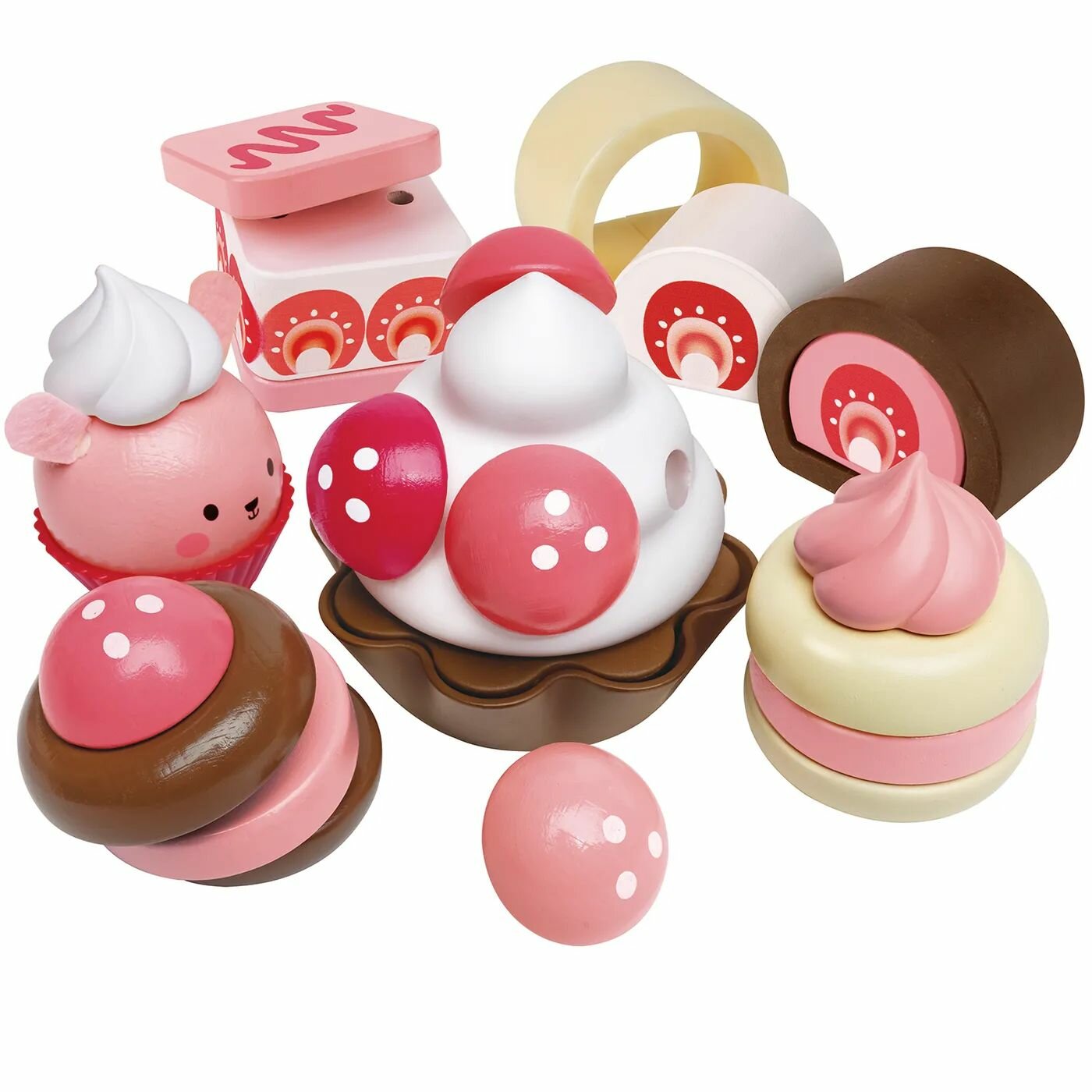 Hape Игровой набор Серия "Пирожные", клубничный десерт