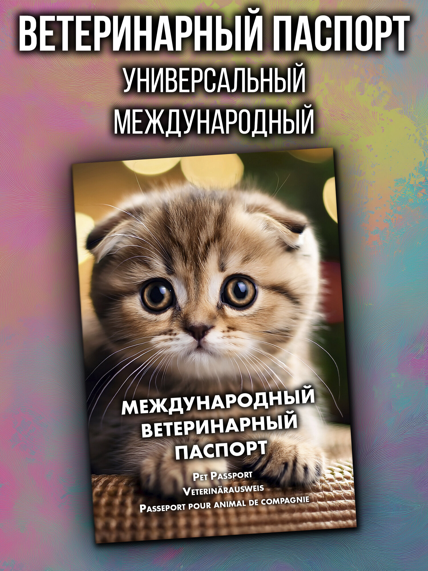 Ветеринарный паспорт для кошек, собак и любых других домашних животных, международный