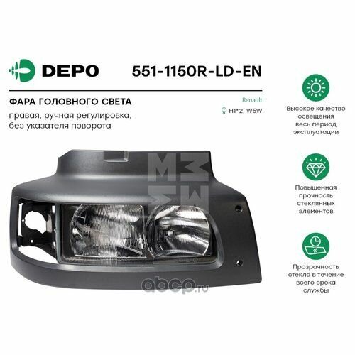 Фара Depo 5511150rlden