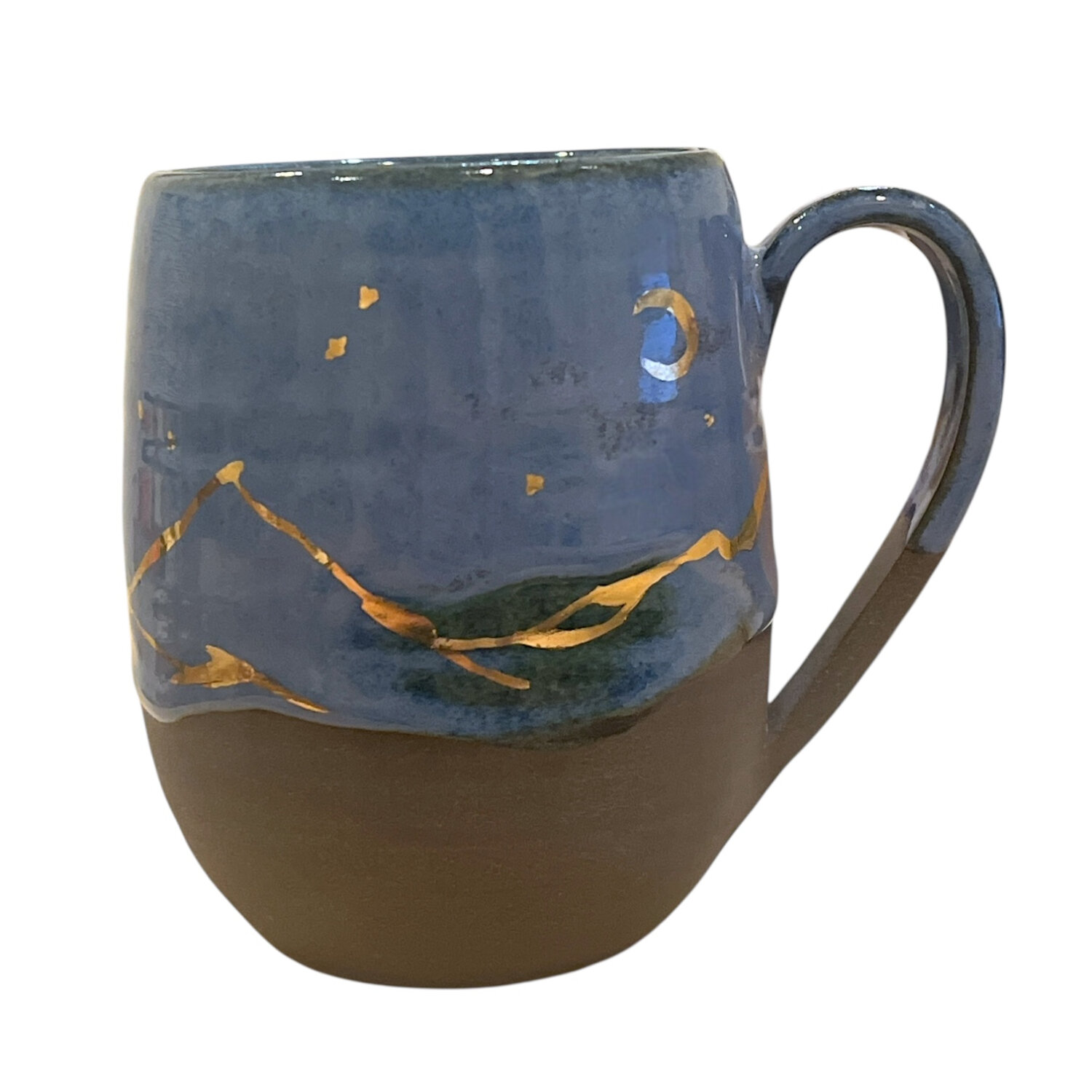 Кружка «Звёзды над горами», синяя, керамика, 350 мл