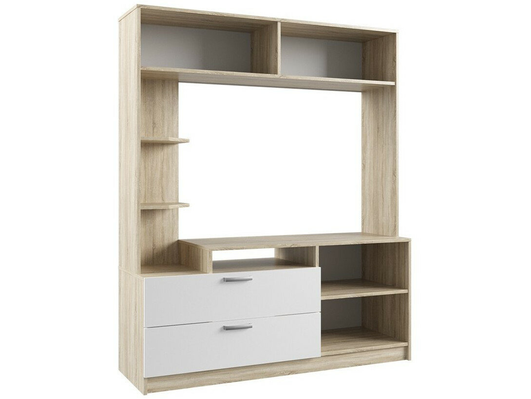 Гостиная №2 Сонома/белый, современная, СЦС 1400.2 (Сонома/белый, современная,)