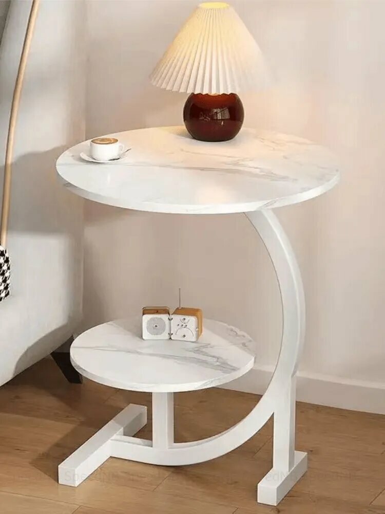 SPEEDNB Приставной столик Столик прикроватный, Столик журнальный круглый, журнальный столик для ноутбука приставной, 40х40х62 см