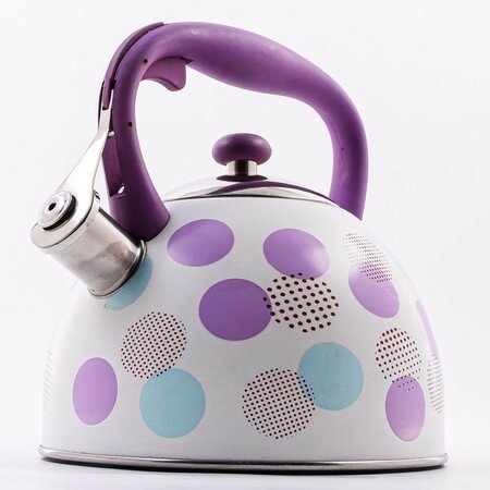 Чайник для плиты со свистком 3 л, из нержавеющей стали, для всех видов в т. ч. для индукционных плит