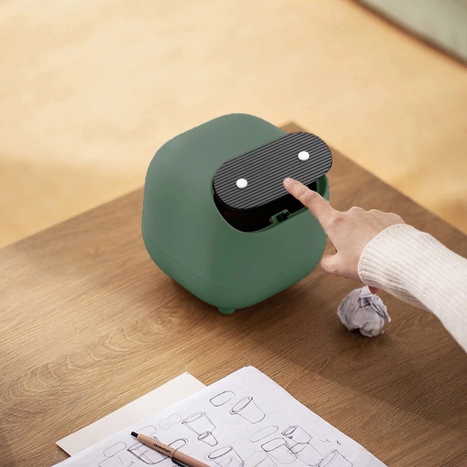 Контейнер настольный для мусора в виде робота мини мусорка
