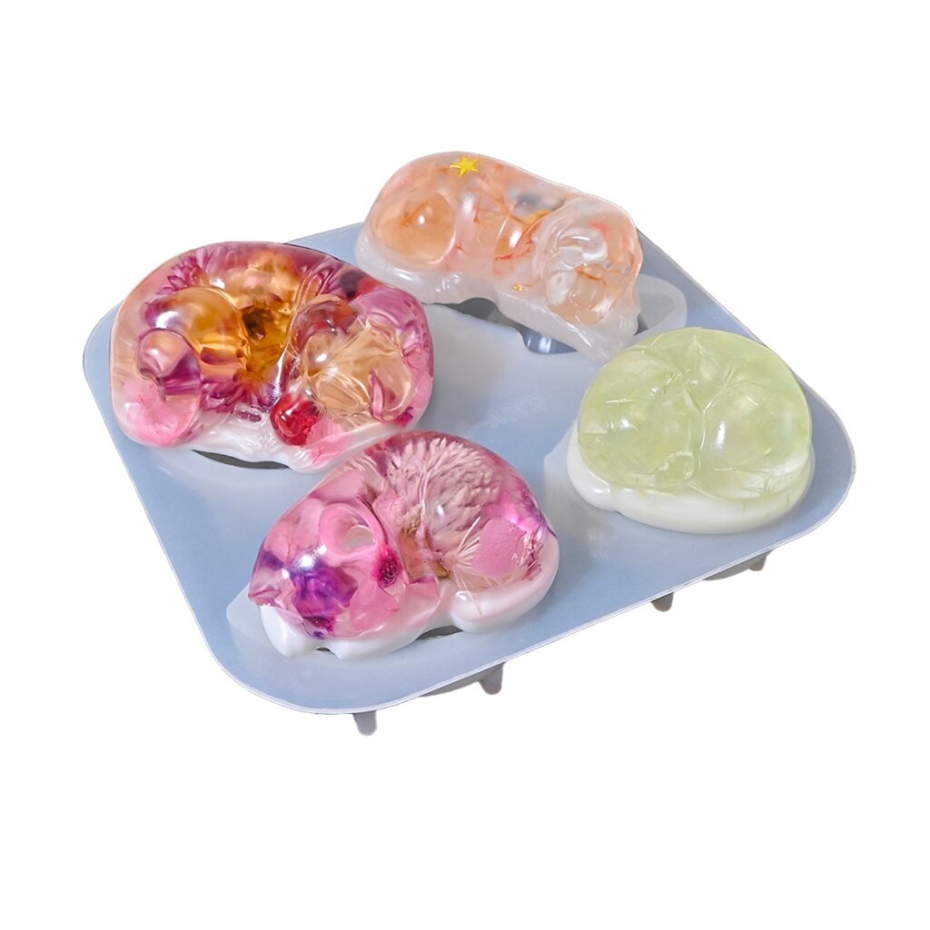 Силиконовые Формы для Свечей в форме Кошек и Собак для Мыла для Свечей, Фигурки Животных, Силиконовые Формы для Украшения из Эпоксидной смолы и Гипса