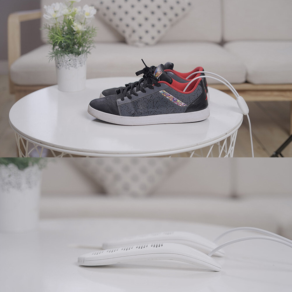 Портативная USB-сушилка для обуви, интеллектуальная машина для сушки обуви с дезодорацией по времени, USB 5V, белый