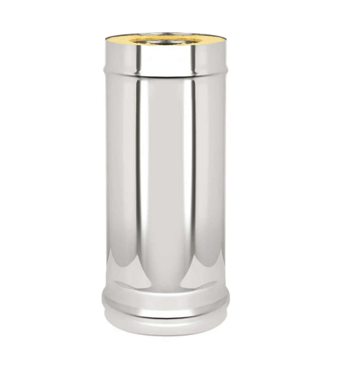 Сэндвич-труба Оц+Нерж (AISI 430/0,5мм), L-0,5м диаметр дымохода: 120x200 мм