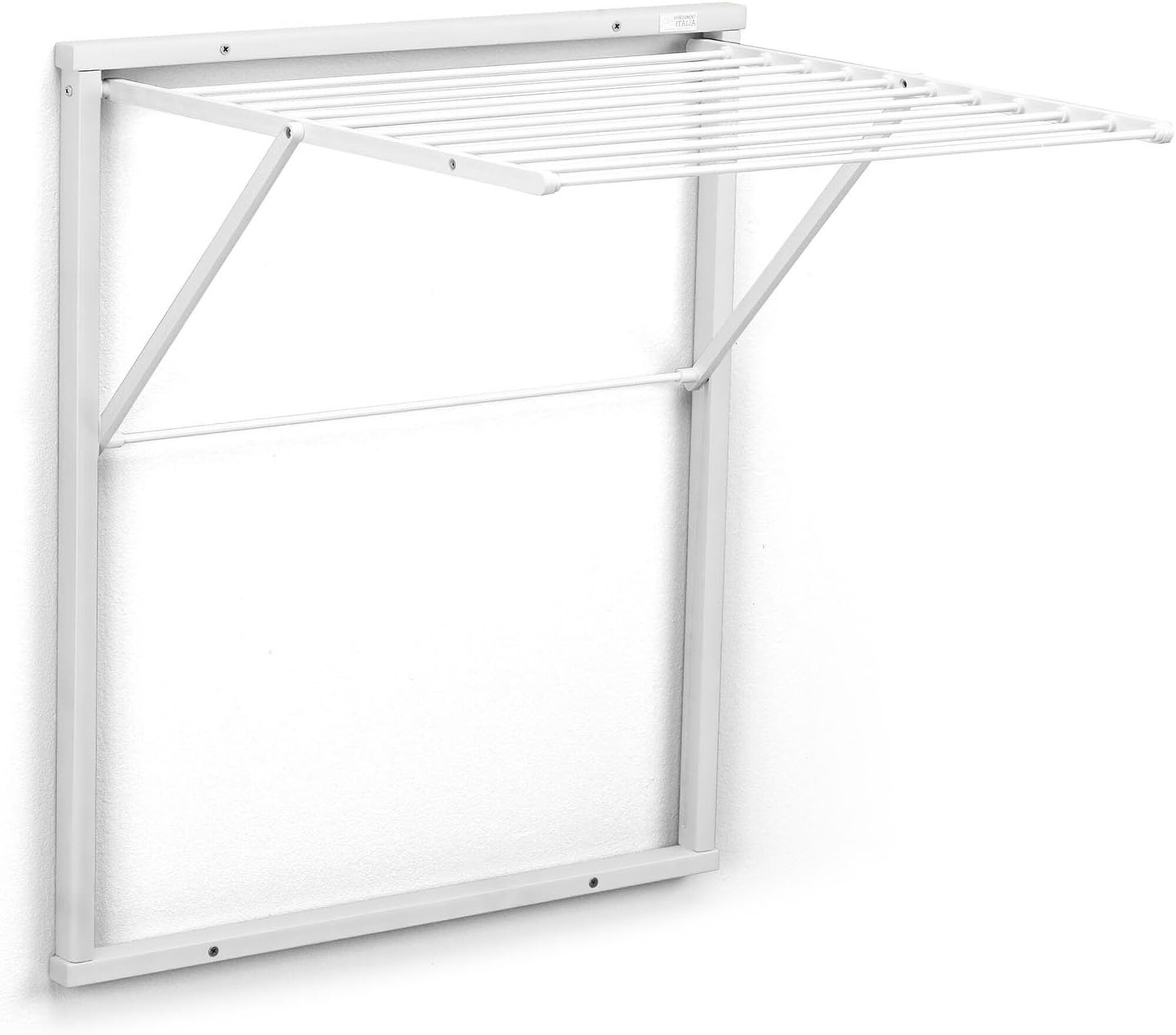 Настенная деревянная сушилка для белья KLEDY Arredamenti Италия, складная, белая, 69 х 63 х 80 см