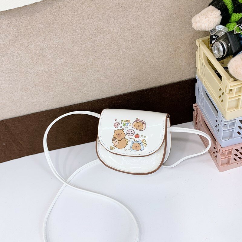 Детская сумка с рисунком капибары с полиэстеровой подкладкой и воздухопроницаемостью для малышей снек