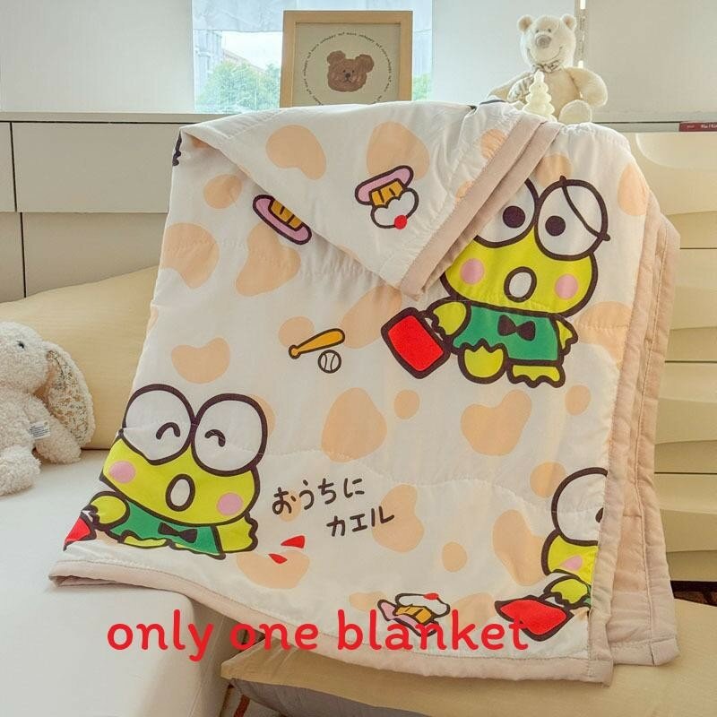 Blanket kids summer cooling with waterwashed cotton bigeyed frog