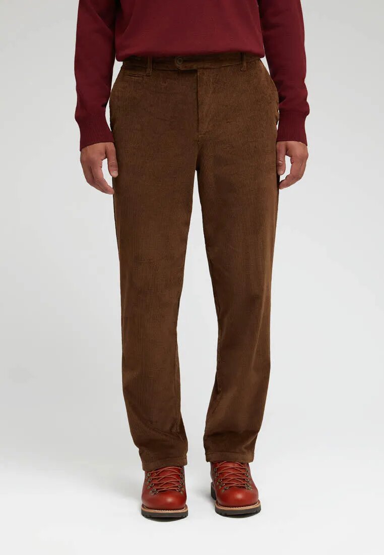 Брюки из плотного хлопкового микровельвета