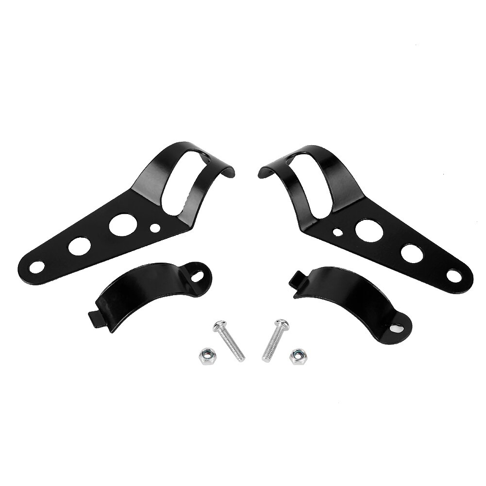 Универсальный регулируемый кронштейн вилки для крепления передней фары мотоцикла 28–43 мм (черный)