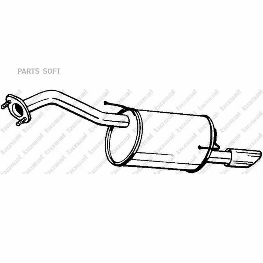 Глушитель NISSAN Juke (10-) задняя часть BOSAL от официального дистрибьютора, BOSAL, артикул 145289