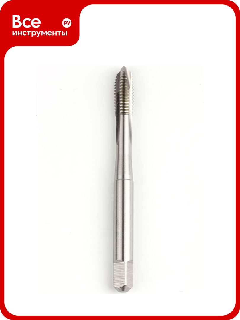 Машинный метчик GSR M3 DIN371 B HSSE 6H Silver B09000130, из нержавеющей стали, 5 в