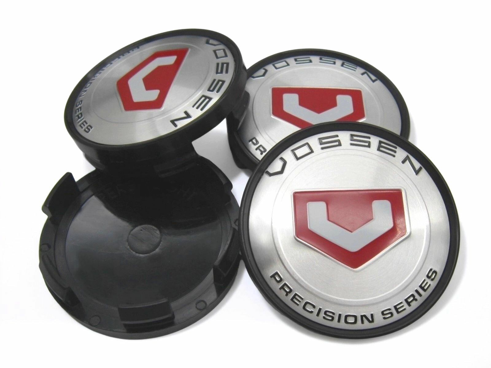Колпачки заглушки на литые диски VOSSEN PC chrome 59/56/10 мм, комплект 4 шт.