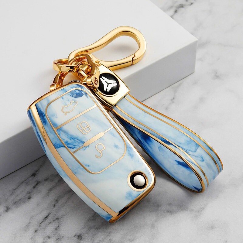 Чехол для ключей Ford Focus/Fiesta (классические модели 09/11/12/13) и Escape (старая модель 16/18) ПЭУ