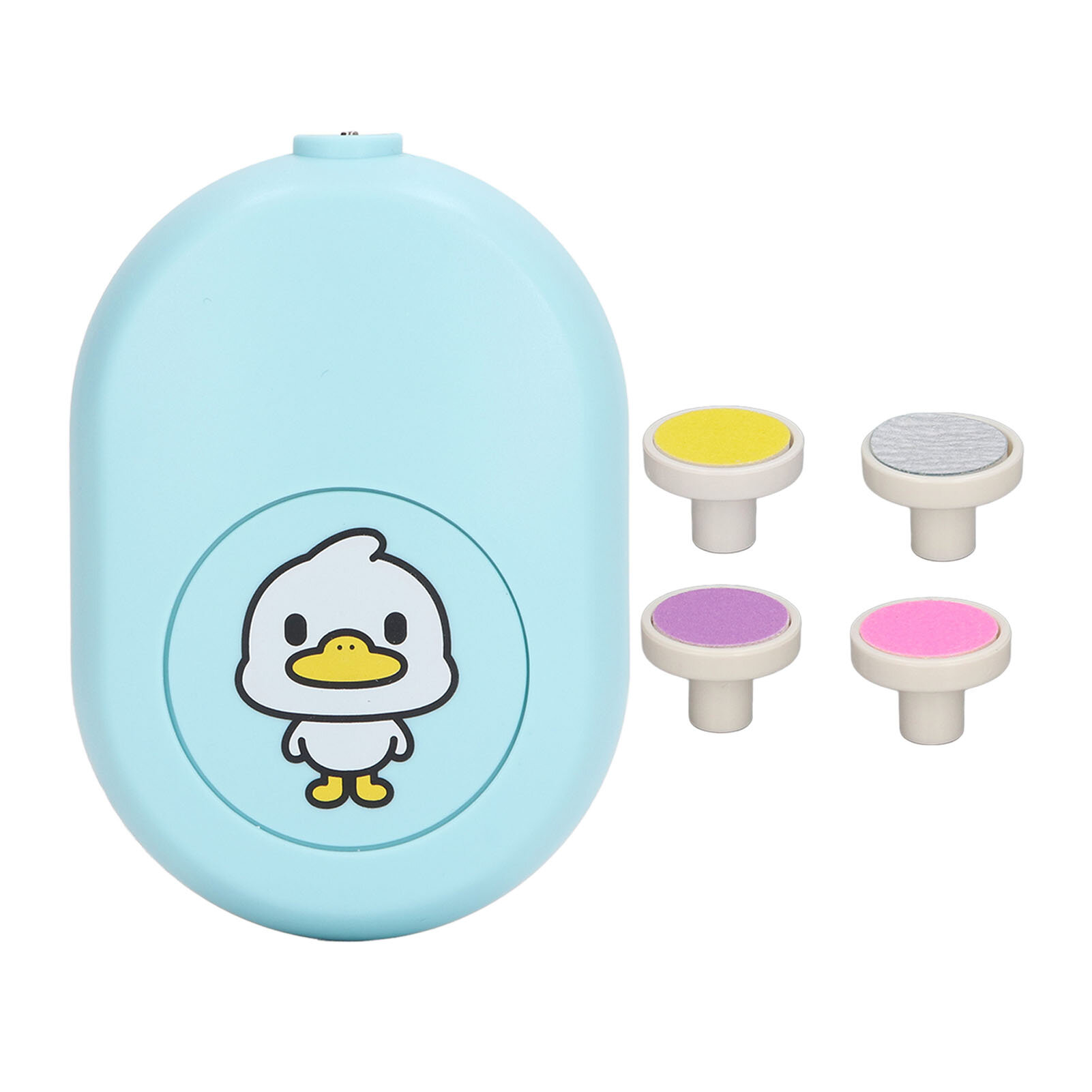 Детский триммер для ногтей с 4 шлифовальными головками, набор для полировки и ухода за ногтями, шлифовщик для детских ногтей Omnibearing, синий