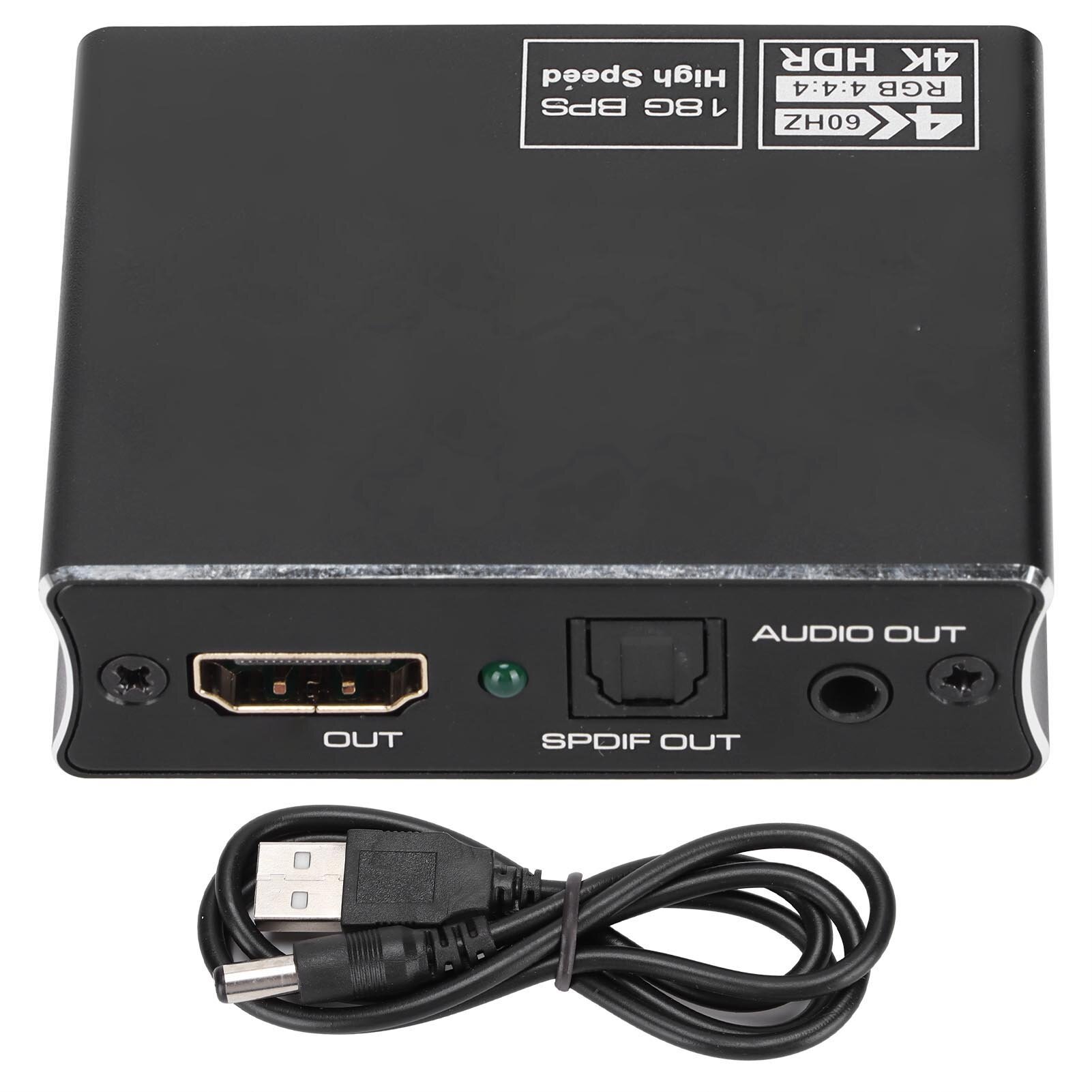 Оптический аудиоразветвитель 60 Гц, стерео, стабильная производительность, экстрактор аудио