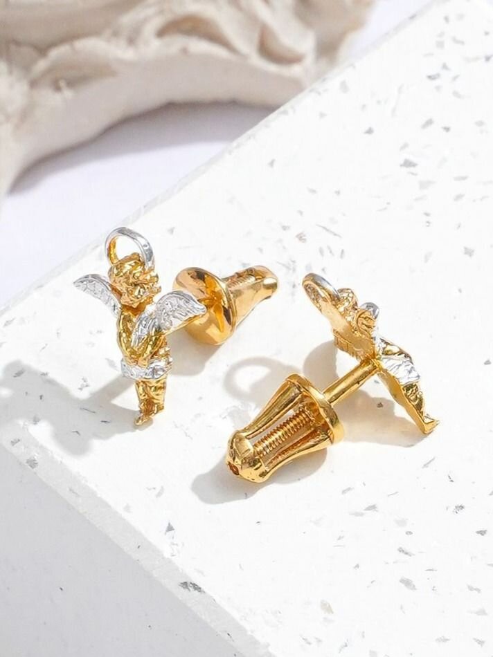 Моносерьга, серебро, 925 проба, родирование