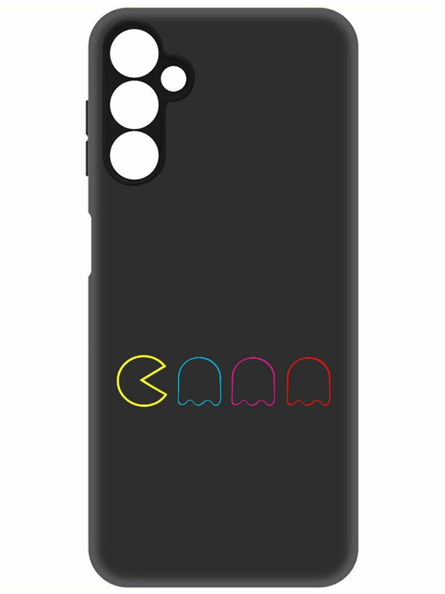 Чехол-накладка Krutoff Soft Case Пакман для Samsung Galaxy A14 4G (A145) черный