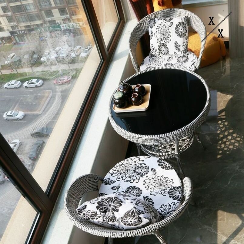 Чайный стол и стул ротанга