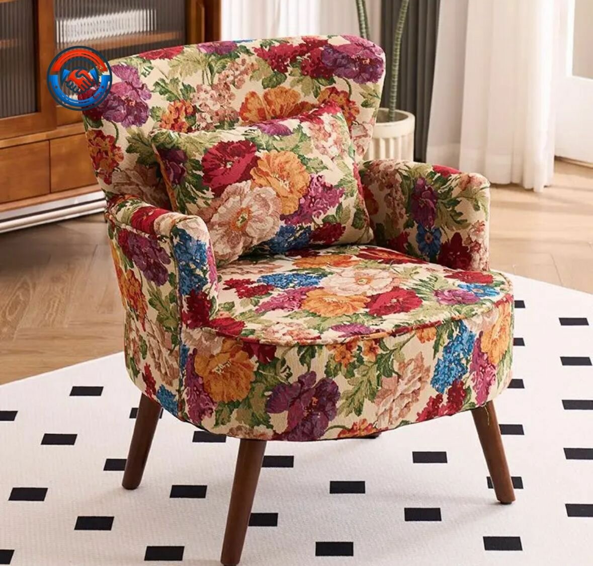 Кресло одиночное винтажное американское, деревянный каркас, бархат или кожа, глубокое сиденье для чтения и отдыха, зелёное бордовое чёрное, ретро-стиль для гостиной и спальни