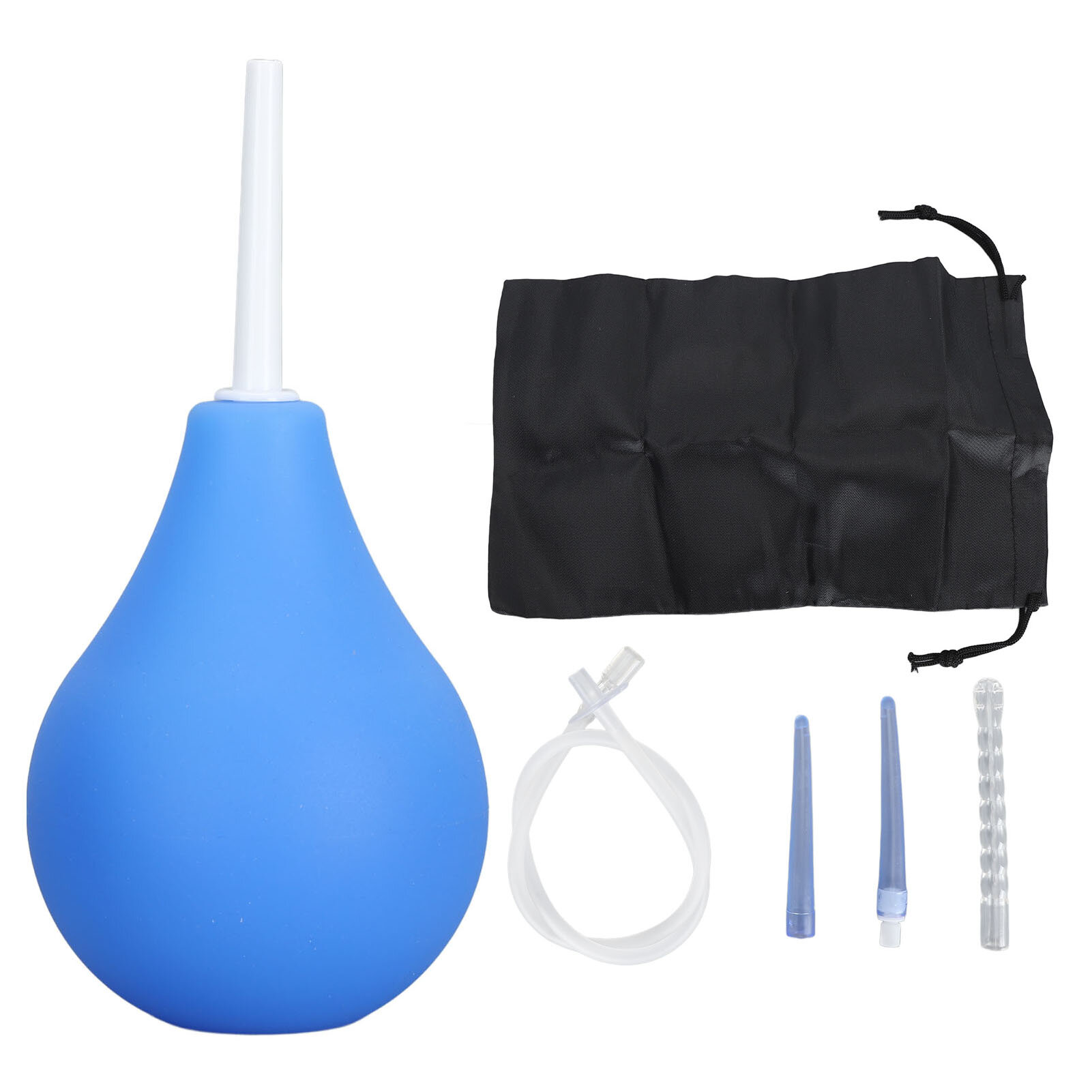 Комплект клизм для анального душа 224 мл для мужчин и женщин со шлангом и 4 сменными насадками