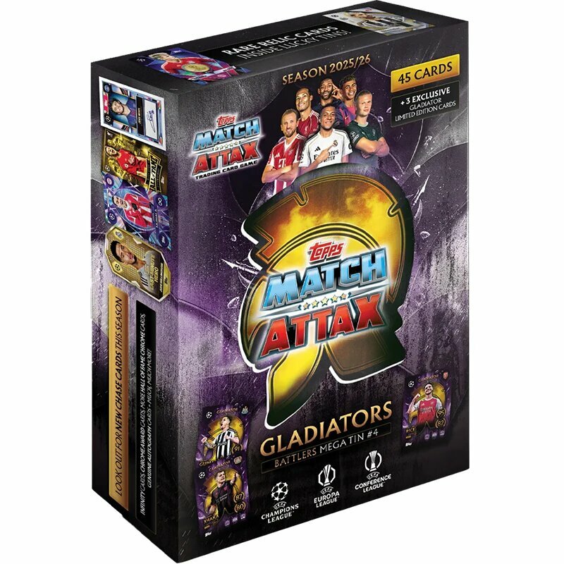 Новый сезонный топпер 2025/26 UCC Match Attax Mega Tin Box Centurions Spartans Warriors Battlers Collection Card быстрая доставка
