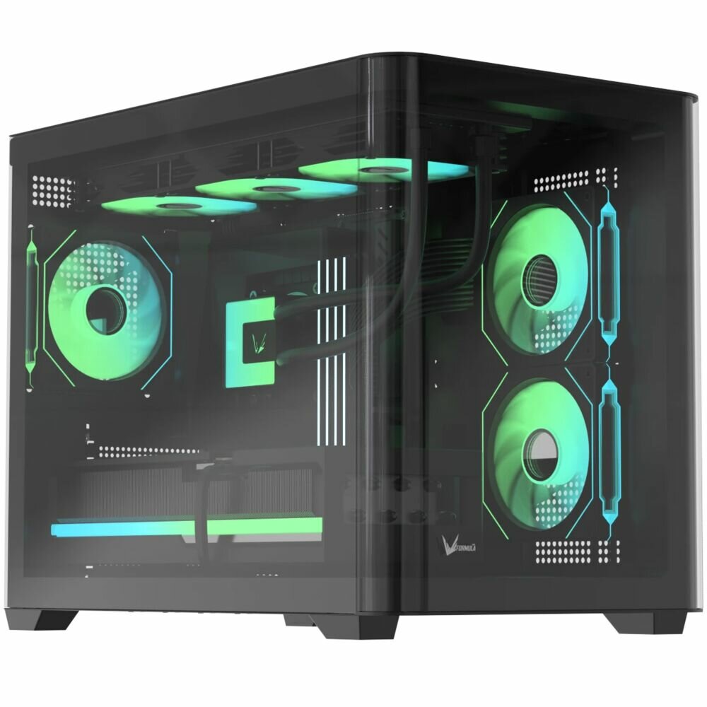 Корпус MicroATX Minitower Formula Crystal U2M Floe Black